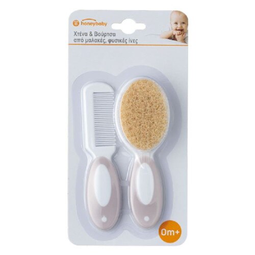 Set Perie Si Pieptan, Pentru Bebelusi, Premium, Unisex, Din Par Natural ...