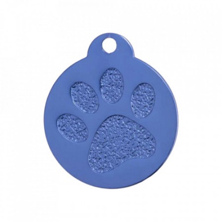 Medalion personalizat Banut Colorat cu Labuta, gravare inclusa, marime ...