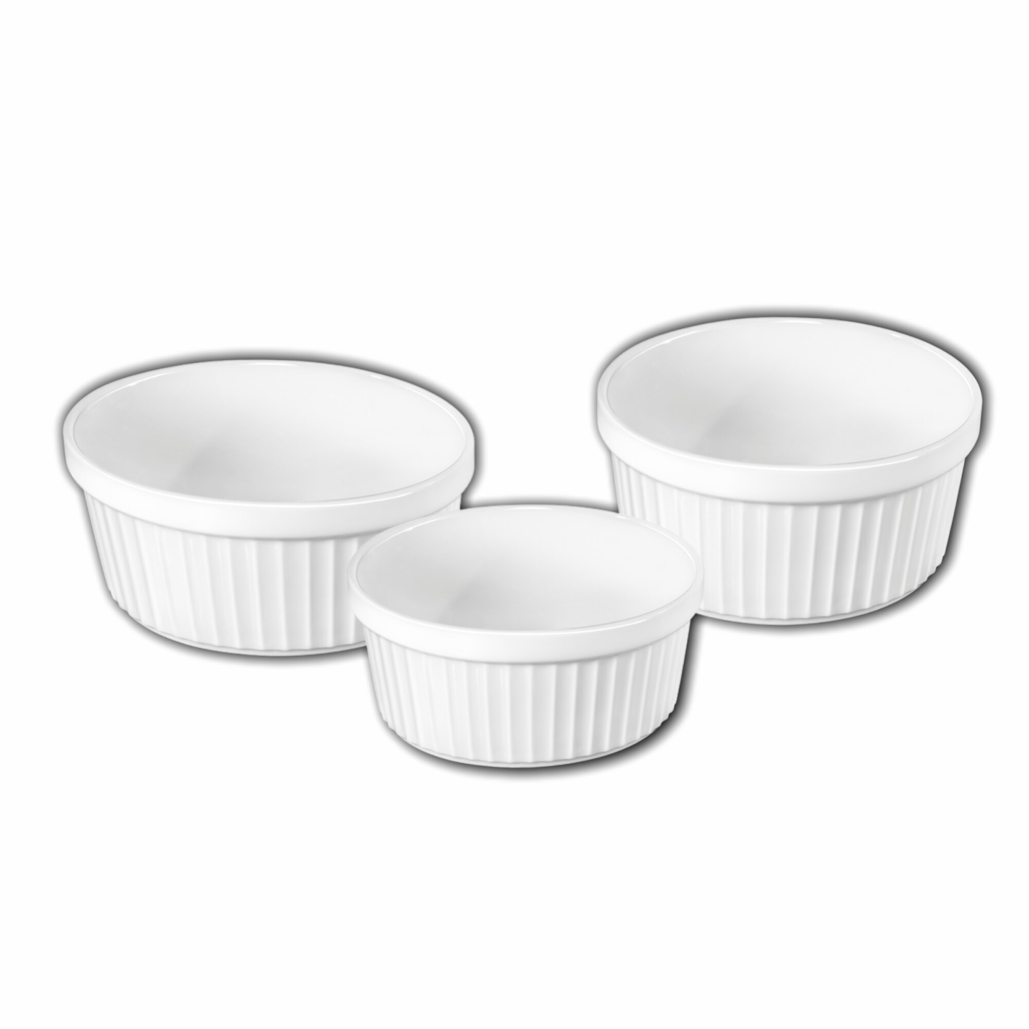 Set 3 boluri, Wilmax England, Portelan, Alb - eMAG.ro