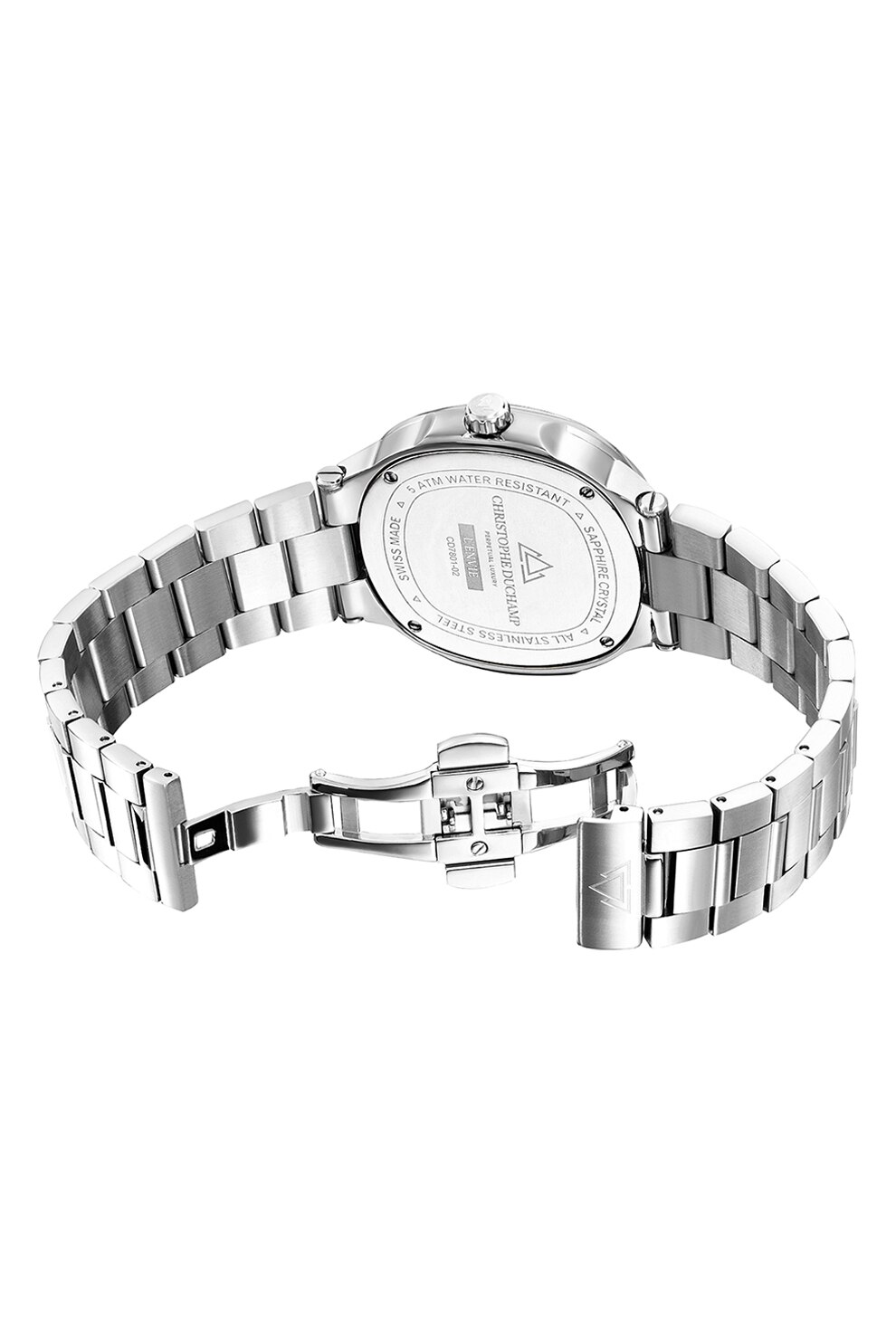 Christophe Duchamp, Ceas de otel inoxidabil Swiss Made, Argintiu - eMAG.ro