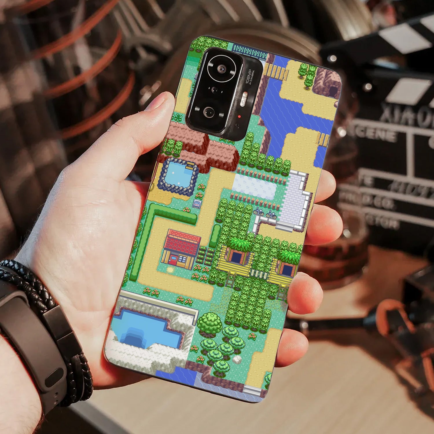 Калъф, съвместим с Xiaomi 11T Pro 5G модел Pokemon pixelated map ...