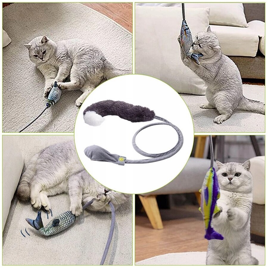 Jucarie interactiva pentru pisici, Wesolypupil, Poliuretan, 130 cm ...