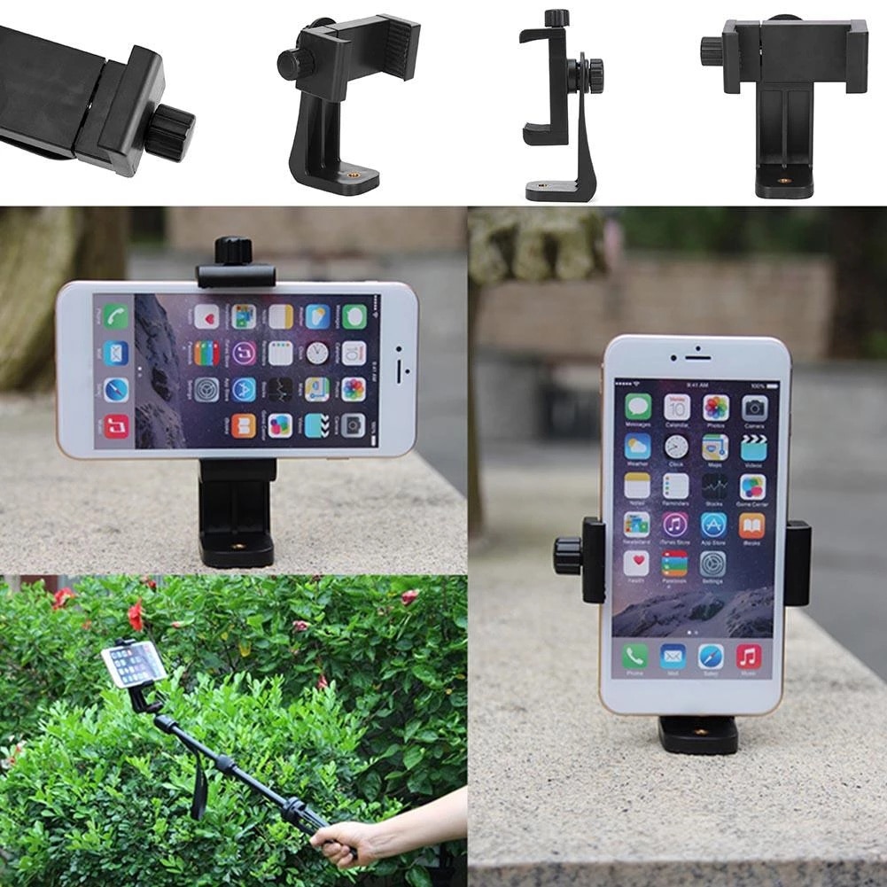 Suport 360 grade pentru telefon mobil cu doua filete 1/4, 5.8cm-10cm ...