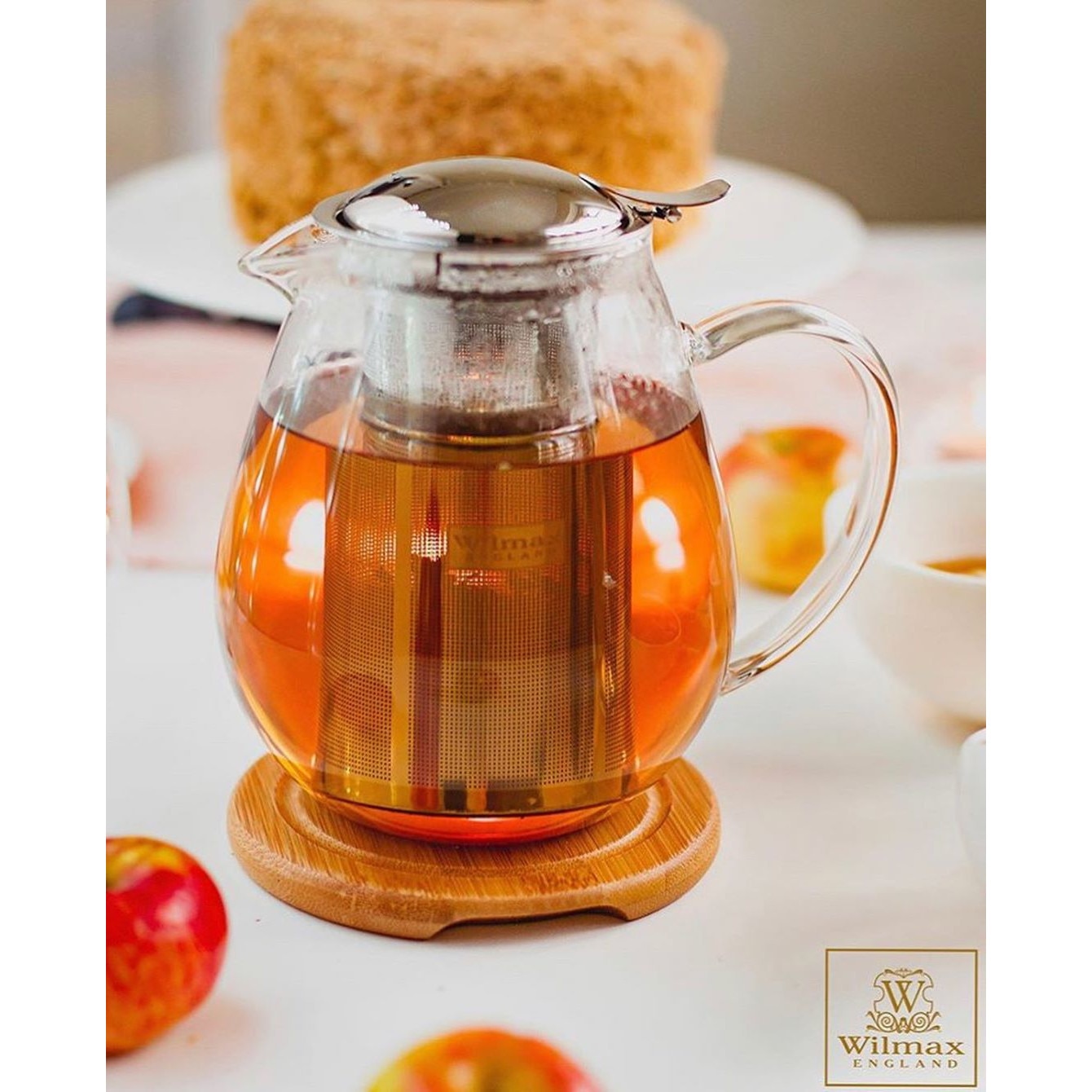 Ceainic, Wilmax England, Sticla, 1300 ml, Transparent - eMAG.ro