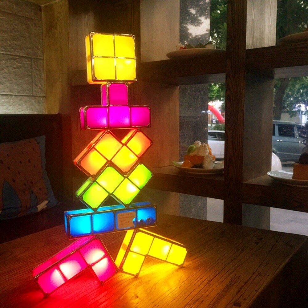 Lampa Tetris, Mindblower, Tip Blocuri Constructie, Led Block Tetris ...