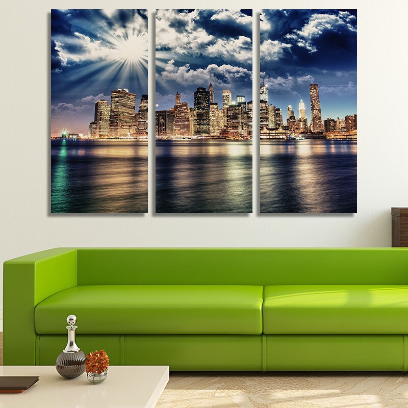 Декорация за стена ARTECO design Манхатън Бруклин Бридж, 3 части ...