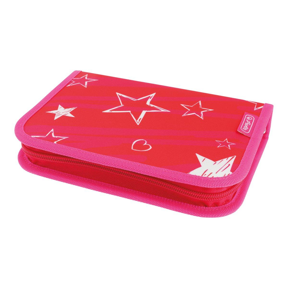 Penar Herlitz cu un fermoar, 2 clape, 20 x 14 x 4 cm, motiv Stars - eMAG.ro