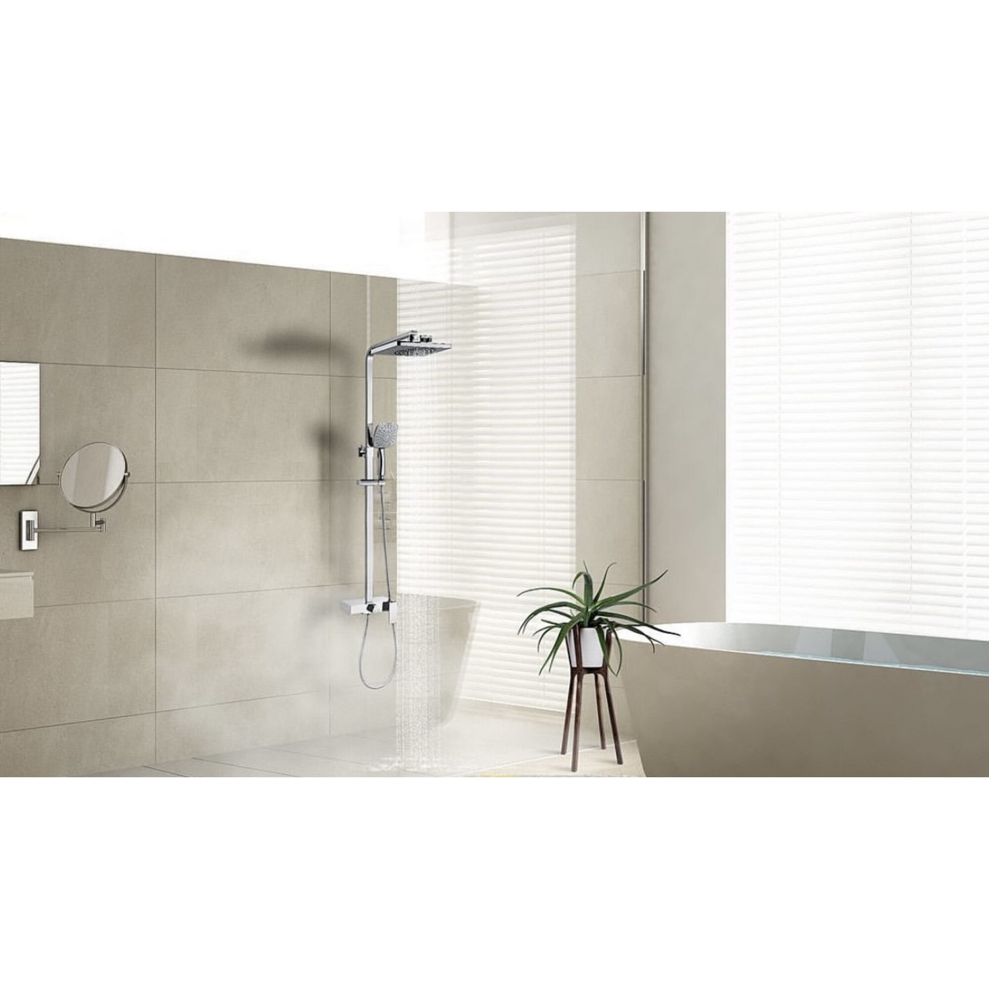 Sistem Dus Lemark Tropic LM7005C cu Para si Pipa Pivotanta, Crom - eMAG.ro