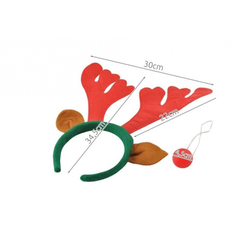 Cordeluta cu coarne de ren, urechi si nas luminos - eMAG.ro