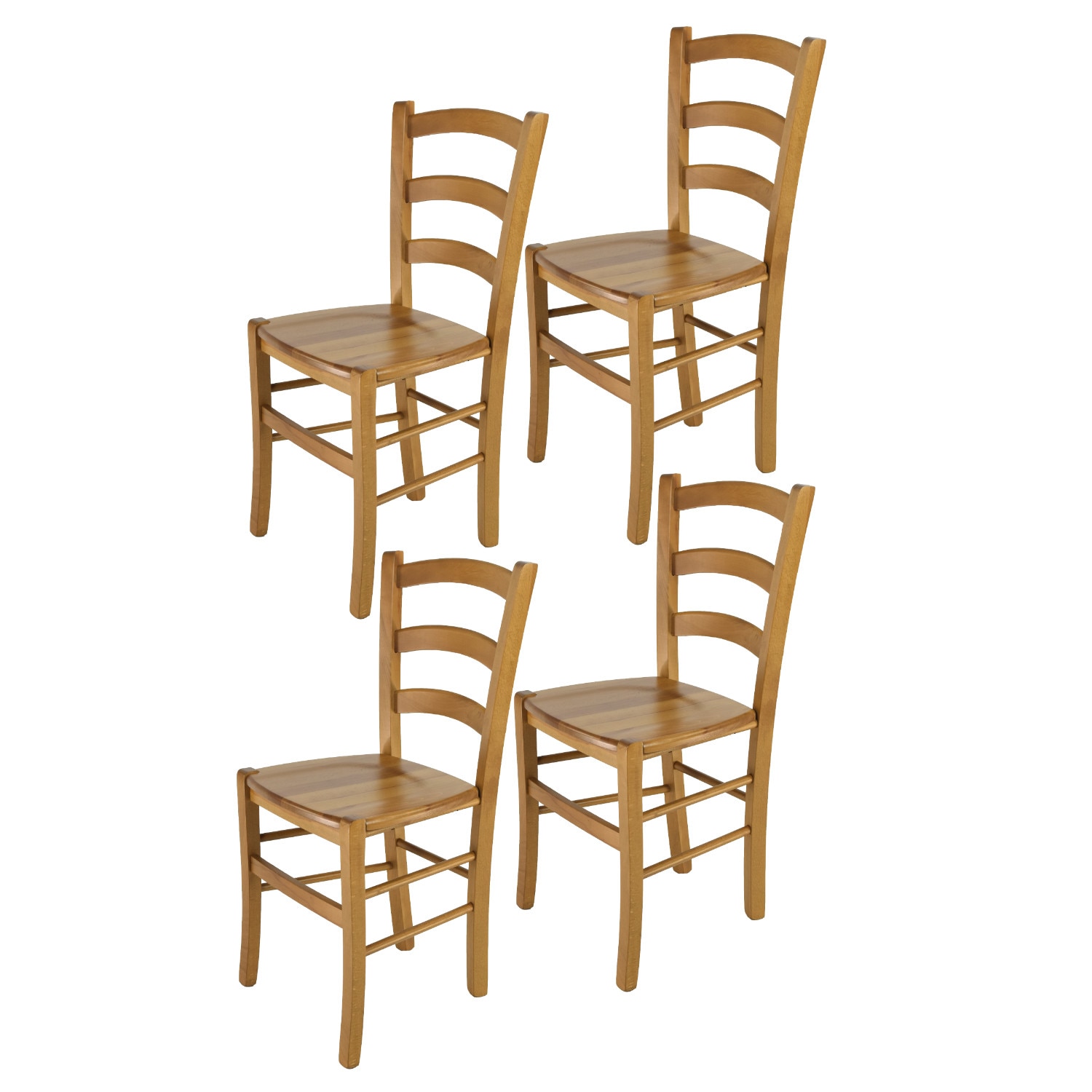 Set 4 scaune Venice, t m c s, Fag, Sezut din lemn, Stejar - eMAG.ro