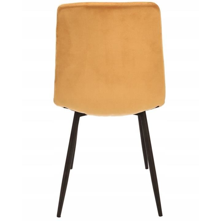 Scaun stil scandinav, matlasat, catifea, metal, galben, 44x52x89 cm ...
