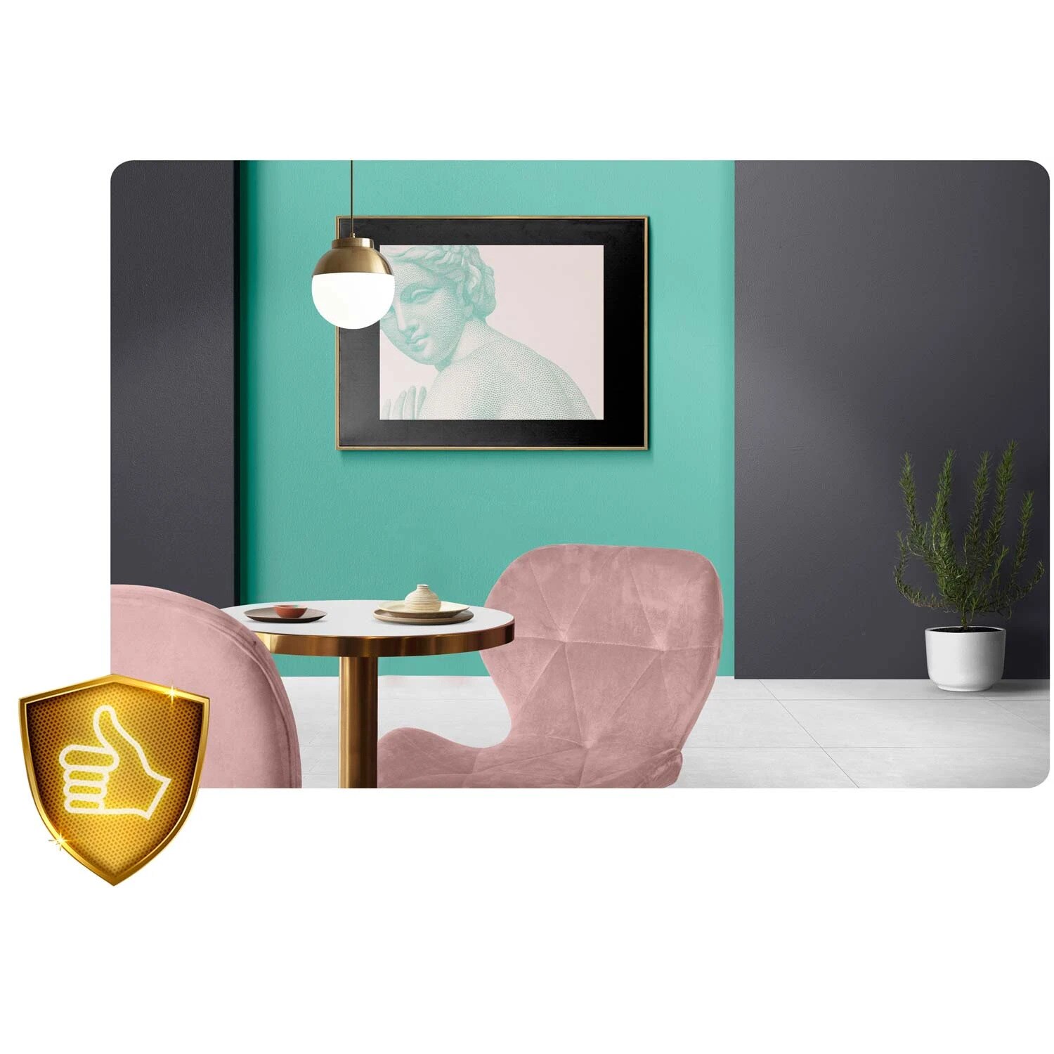 Set 4 scaune roz scandinave Sofotel Sigma - eMAG.ro