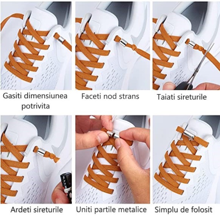 Sireturi Elastice cu sistem NO TOUCH cu Capsula Metalica ...