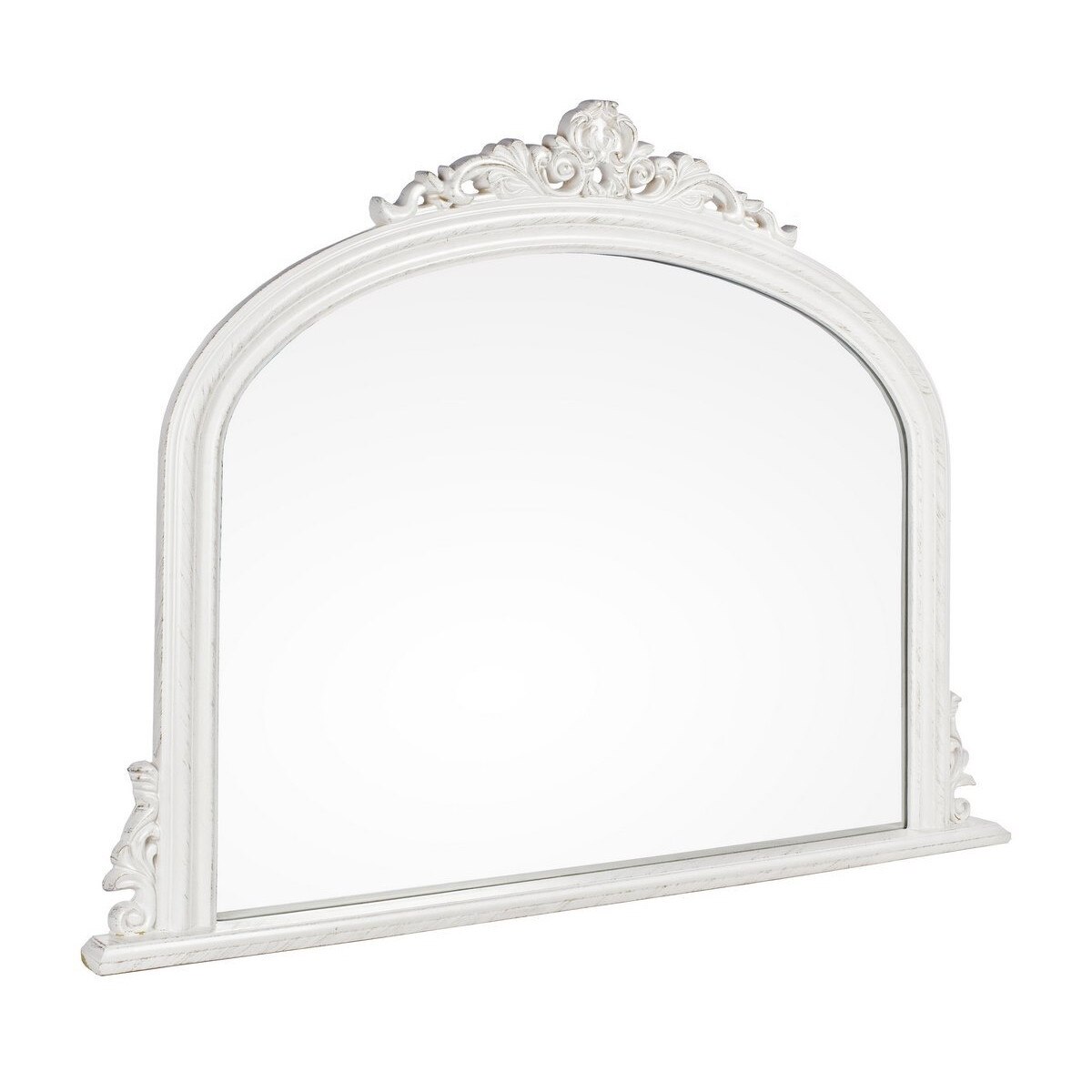 Oglinda de masa cu rama din polirasina alb patinat 120x5x90 cm - eMAG.ro