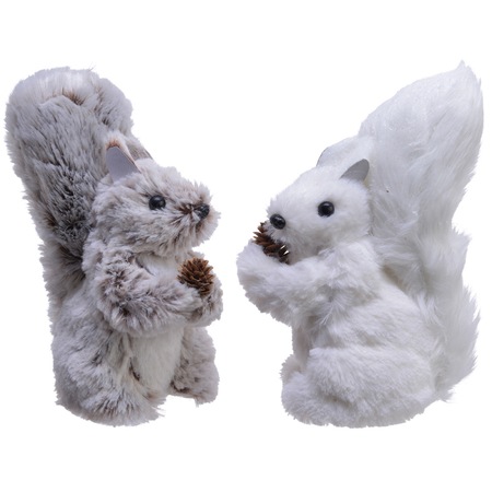 Set 2 veverite decorative Craciun Decoris, poliester, 20 cm - eMAG.ro