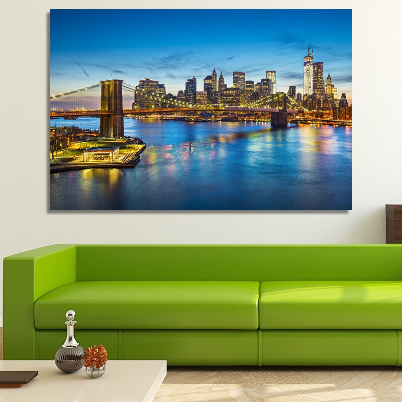 Декорация за стена ARTECO design Ню Йорк, Бруклин Бридж, Цяла картина ...