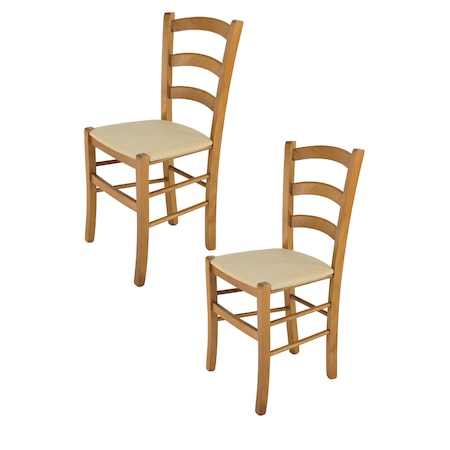 Set 2 scaune Venice, t m c s, Fag, Sezut tapitat cu material textil ...