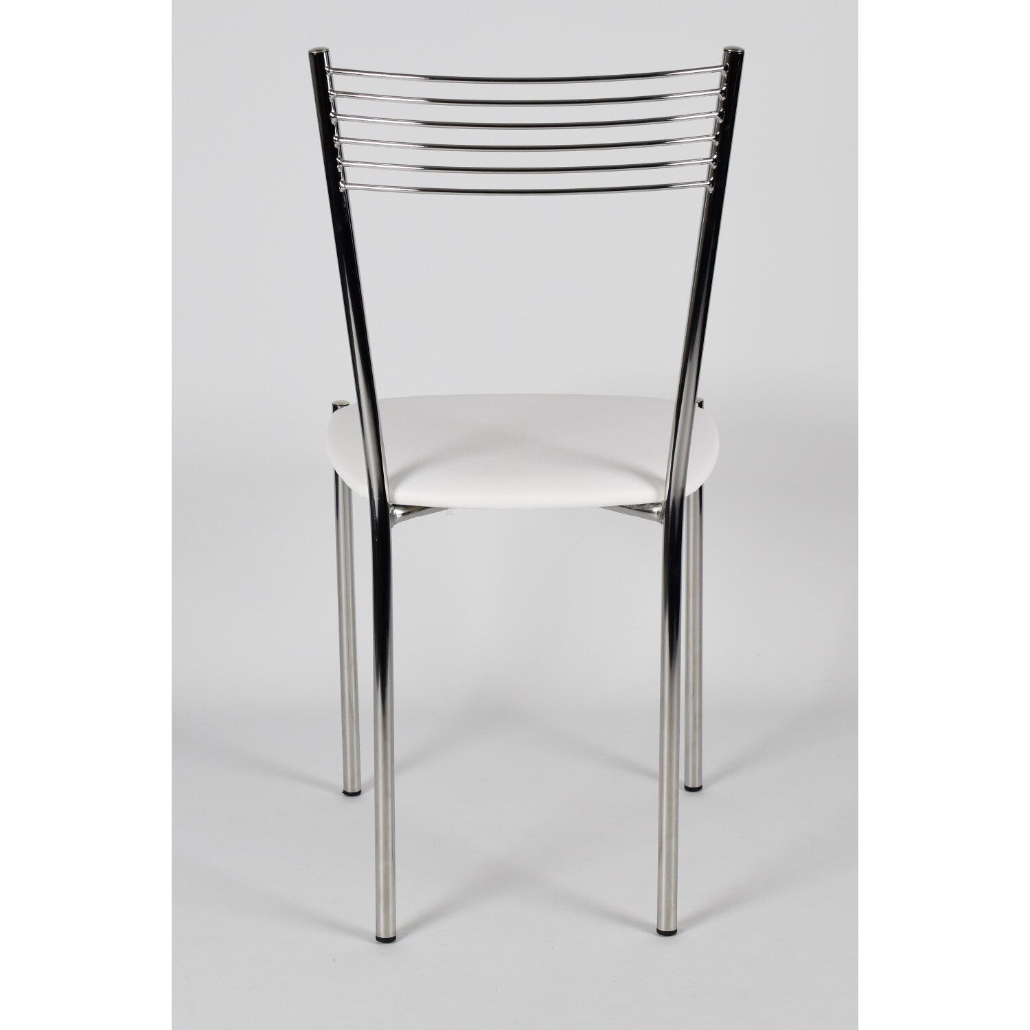 Set 4 scaune Elegance, t m c s, Otel Cromat, Sezut tapitat cu piele ...