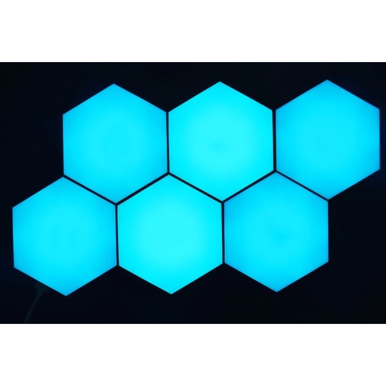 Set 6 lampi modulare de perete Smart LED RGB - eMAG.ro