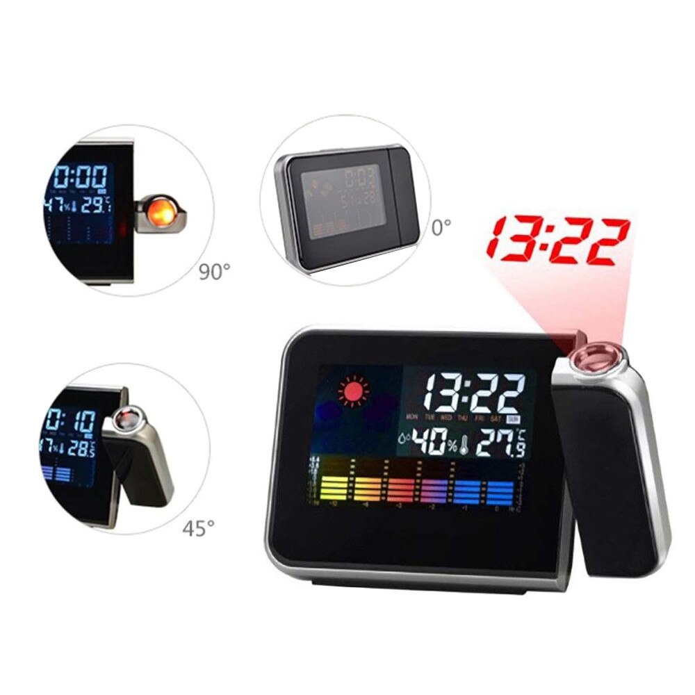 Ceas cu proiector multifunctional, Zola®, statie meteo, higrometru ...