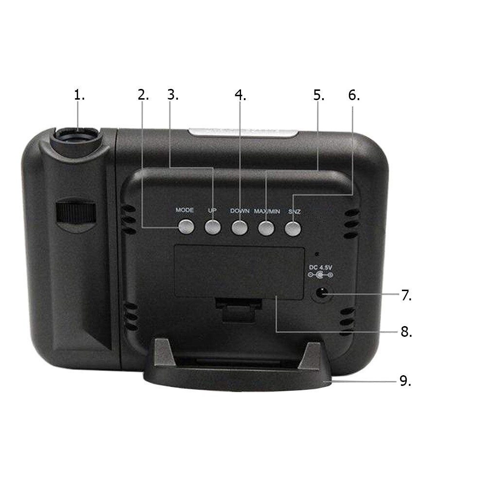 Ceas cu proiector multifunctional, Zola®, statie meteo, higrometru ...