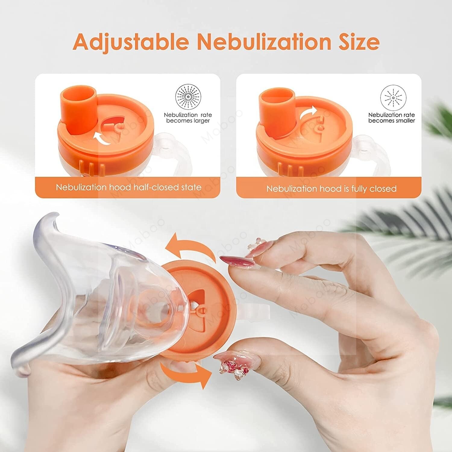 Aparat aerosoli Maboo® Aero, nebulizator inhalator cu compresor, masca ...