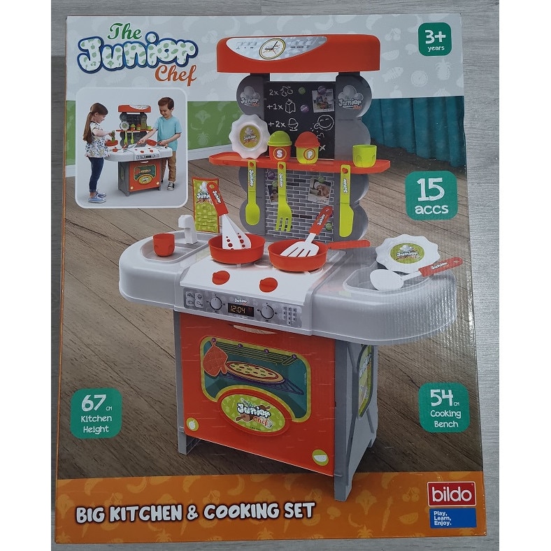 Детска кухня Junior Chef Bildo, оборудвана с 15 аксесоара - eMAG.bg