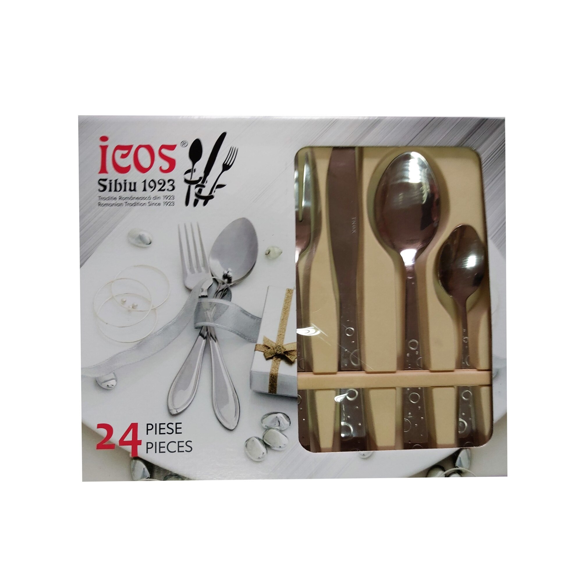 Set 24 tacamuri, inox, argintiu - eMAG.ro