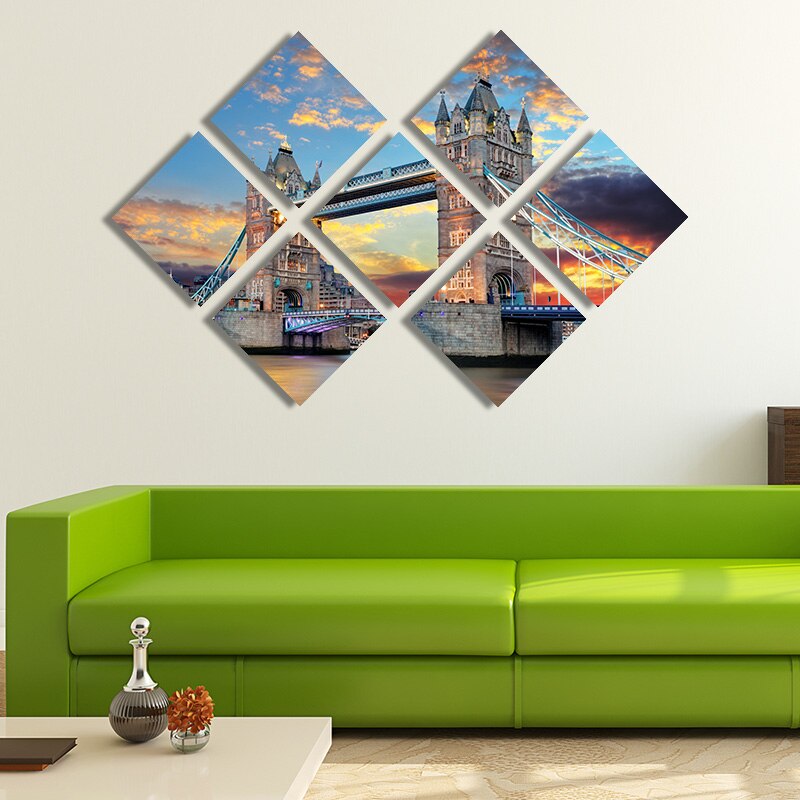 Декорация за стена ARTECO design Лондонският Мост на Залез, 7 части ...