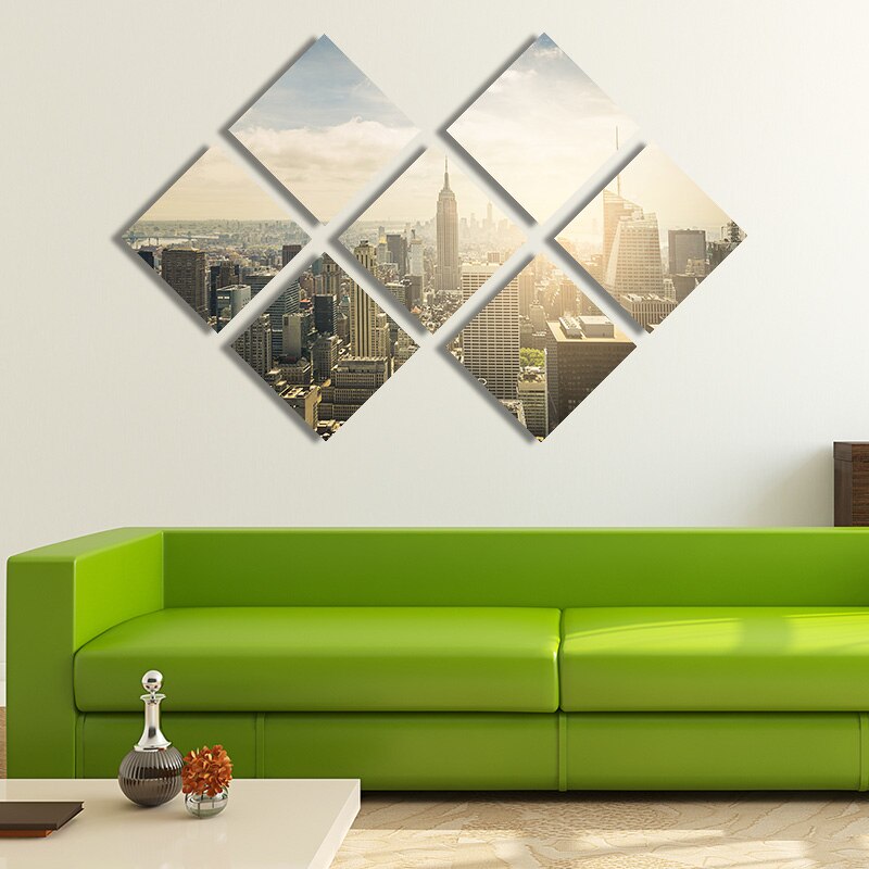 Декорация за стена ARTECO design Ню Йорк, Манхатън, 7 части, Канава 100 ...