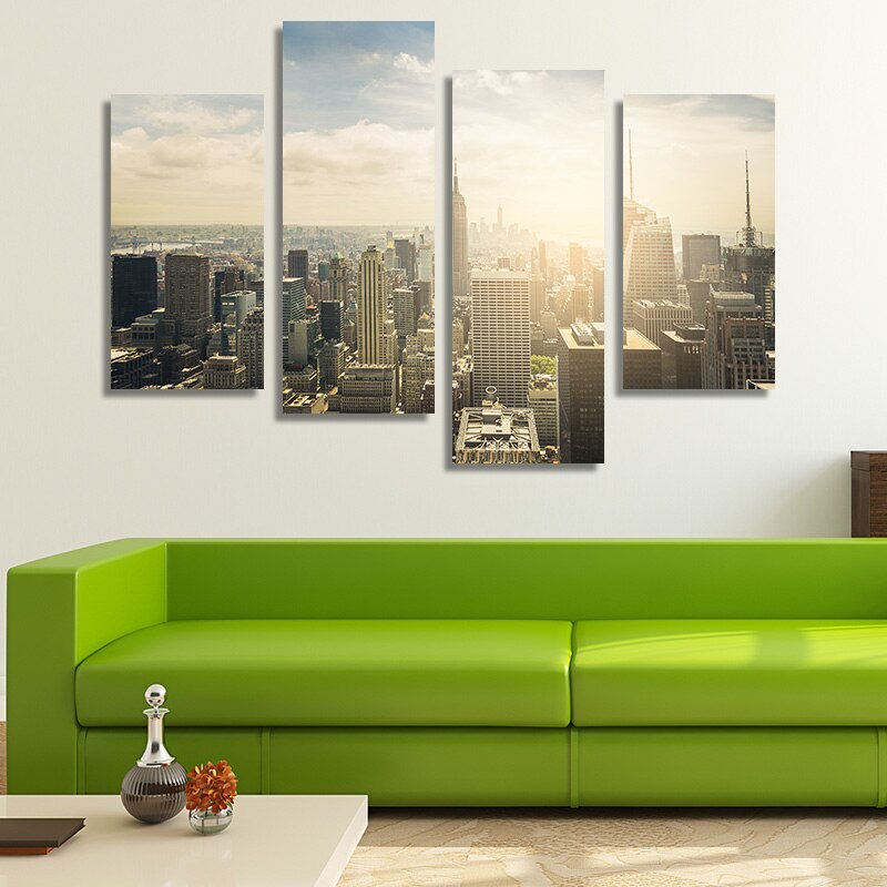 Декорация за стена ARTECO design Ню Йорк, Манхатън, 4 части, PVC ...