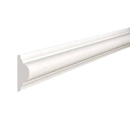 Brau decorativ din duropolimer, 2400x40x20 mm, Alb - eMAG.ro