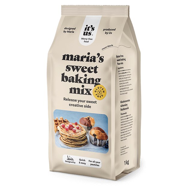 Mix faina fara gluten pentru prajituri Maria 1kg It's Us - eMAG.ro
