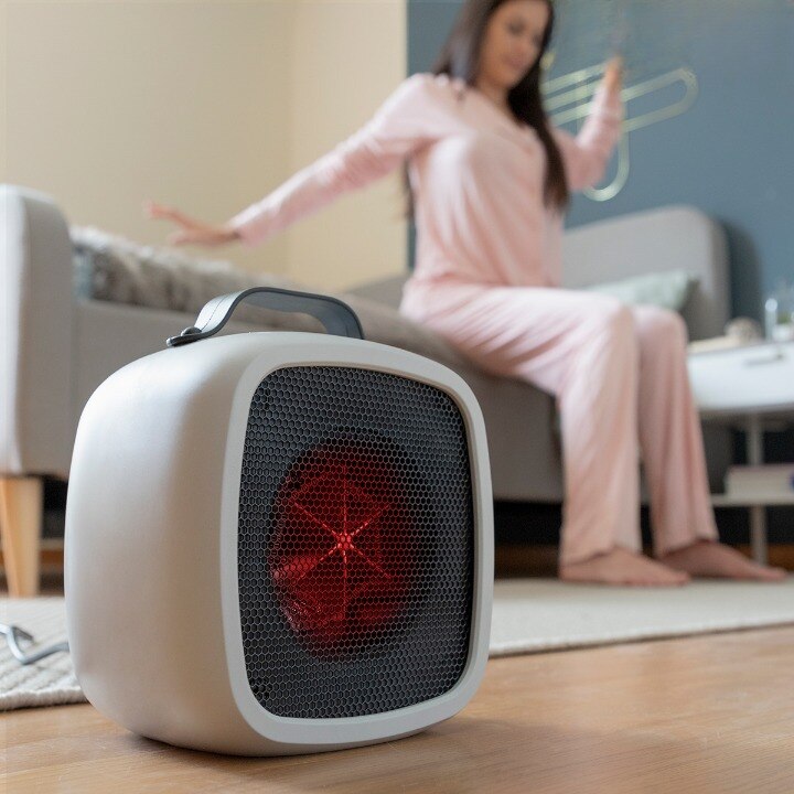 Mini incalzitor electric portabil, OM Market, Plastic/Aluminiu, 500 W ...