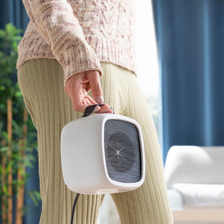 Mini incalzitor electric portabil, OM Market, Plastic/Aluminiu, 500 W ...