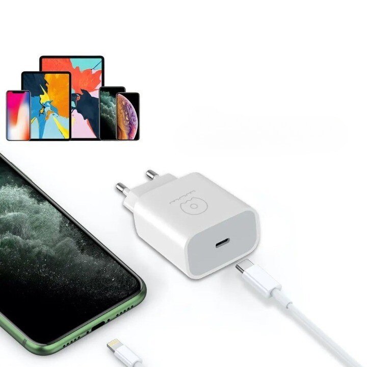 Incarcator WUW, Tip-C- Lightning, Compatibil iPhone, 2.4A, Flippy, Alb ...