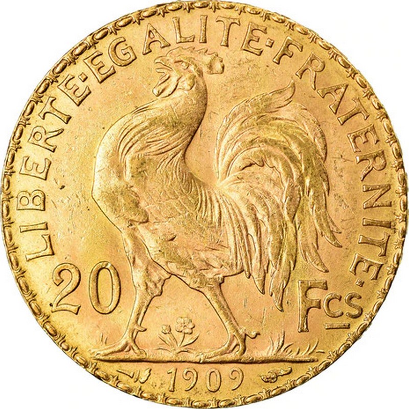 Moneda istorica din Aur, 20 franci Mariana Franta 6.45 grame - eMAG.ro