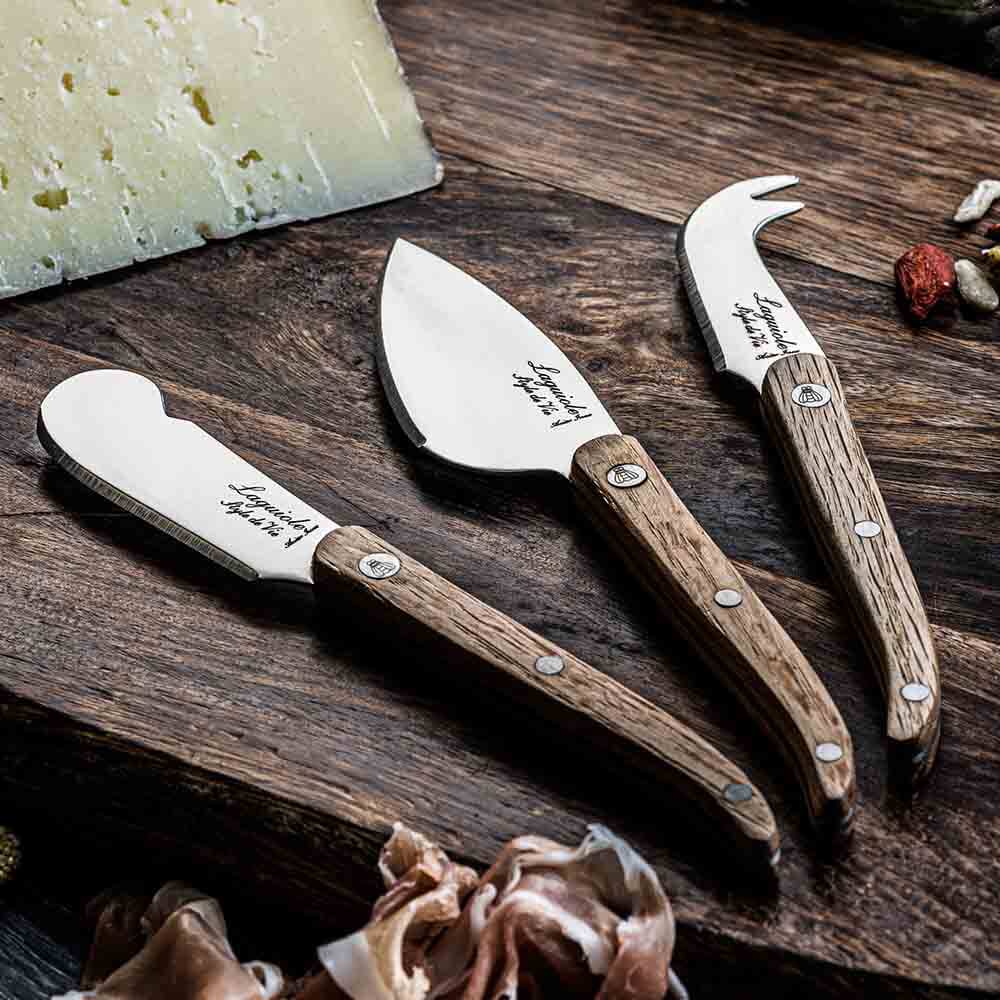 Set 3 cutite pentru branza Style de Vie Laguiole, Maro/Argintiu - eMAG.ro