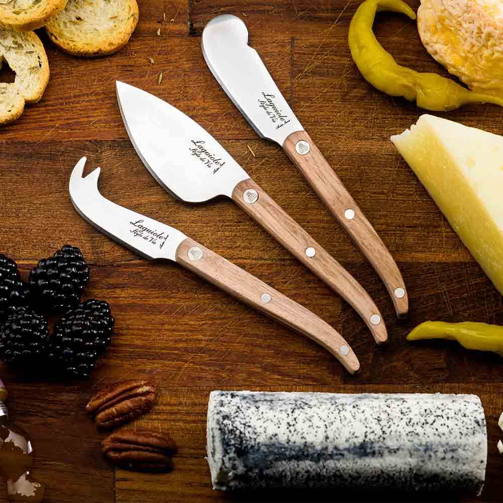 Set 3 cutite pentru branza Style de Vie Laguiole, Maro/Argintiu - eMAG.ro