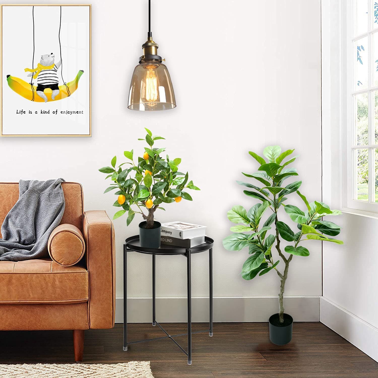 Lamai Artificial din Plastic cu Ghiveci pentru Decor, Lungime 61 cm ...
