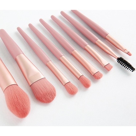 Set 8 bucati, mini pensule de machiaj Roz, Flippy - eMAG.ro