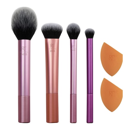 Set pensule make-up profesionale Real techniques, face, eyes, check, cu ...