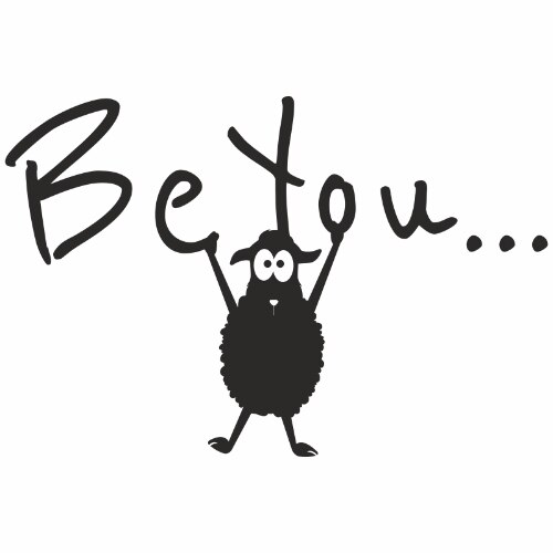 Sticker perete, Priti Global, Be You, cu mesaj amuzant, 40x60 cm - eMAG.ro