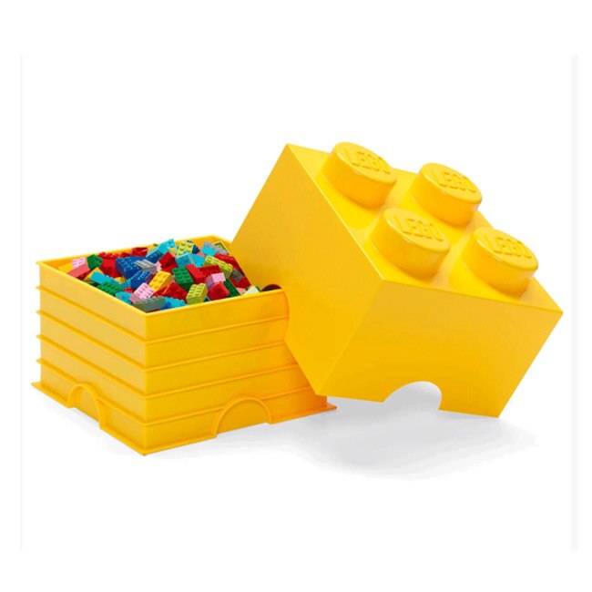 Кутия за съхранение LEGO, Тухличка 4, жълт цвят, 024124 - eMAG.bg