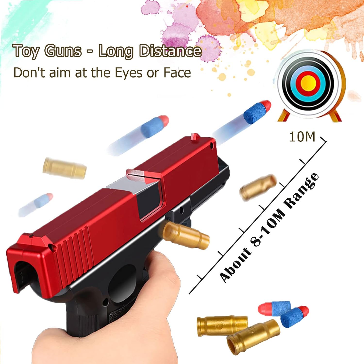 Pistol de jucarie cu gloante moi, Incarcare manuala, Ejectarea carcasei ...