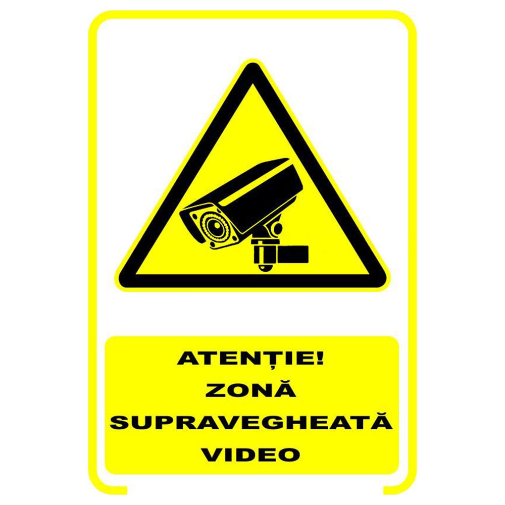 Placuta indicatoare de securitate de avertizare, atentie, zona ...
