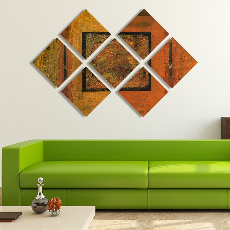 Декорация за стена ARTECO design Старо Злато, 7 части, Канава 100% ...