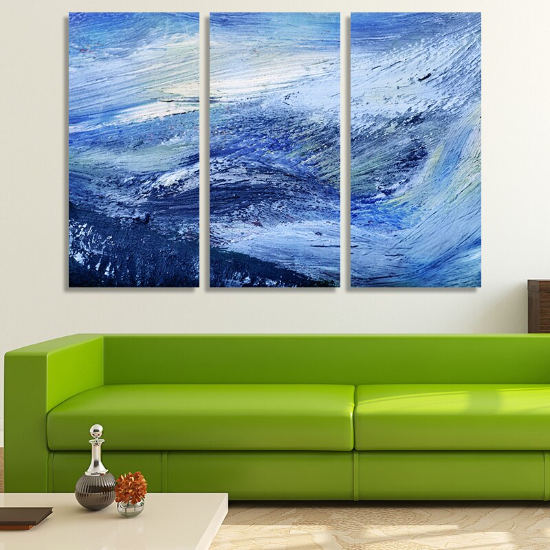 Декорация за стена ARTECO design Дълбоко Море, 3 части, Канава 100% ...