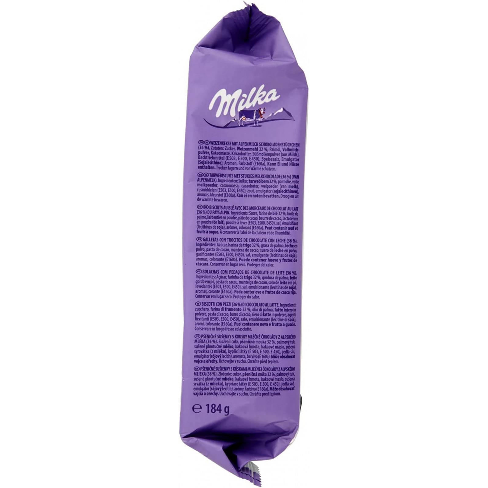 Biscuiti cu ciocolata, Milka Cookies Xl Choco, 184 g - eMAG.ro