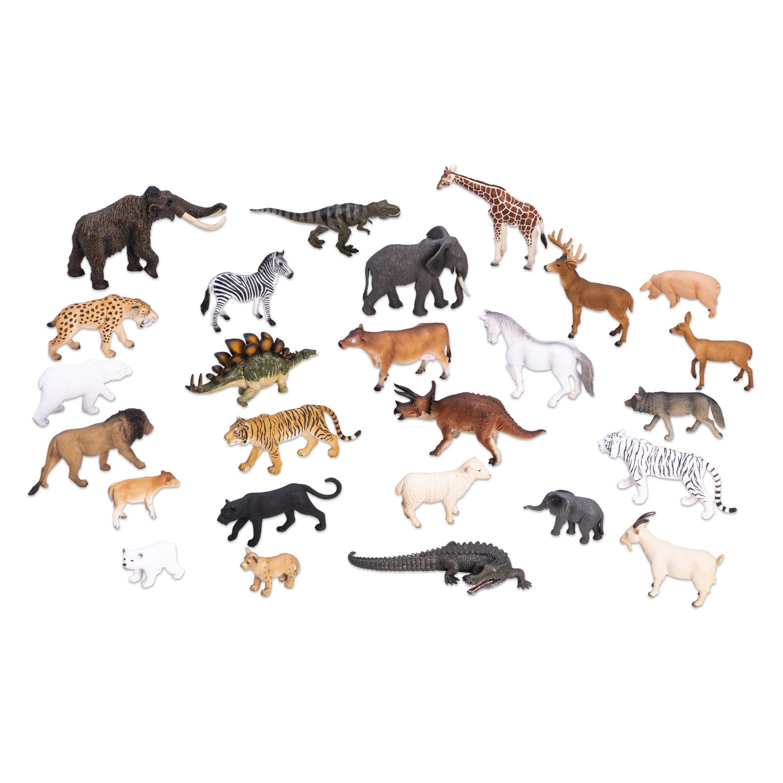 Set de 26 animele din padure, domestice, salbatice si preistorice - eMAG.ro